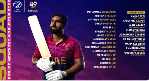 United Arab Emirates Squad for ICC T20 World Cup 2026 — Full Team ...